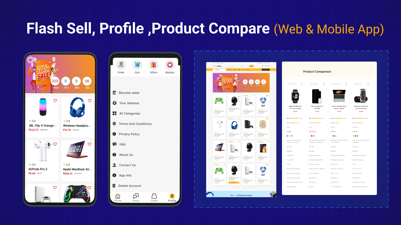 Shopo eCommerce - Multivendor eCommerce Flutter App with Admin Panel, Website & PWA by QuomodoTheme